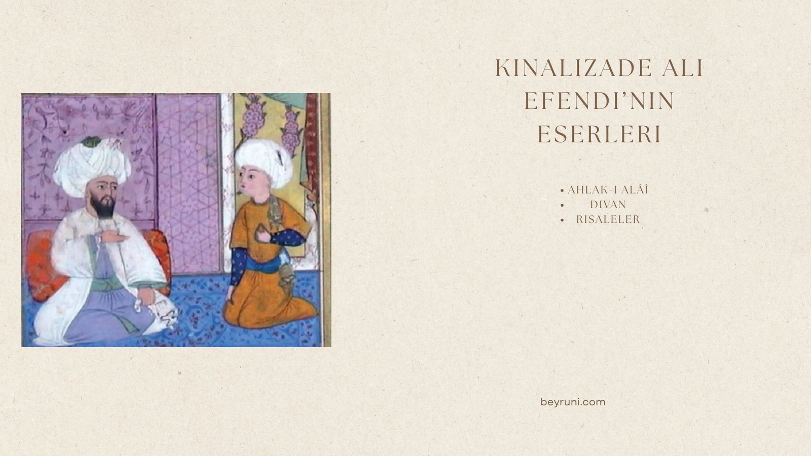 Kınalızade Ali Efendi Kimdir? Kınalızade Ali Efendi Hayatı Hakkında ...